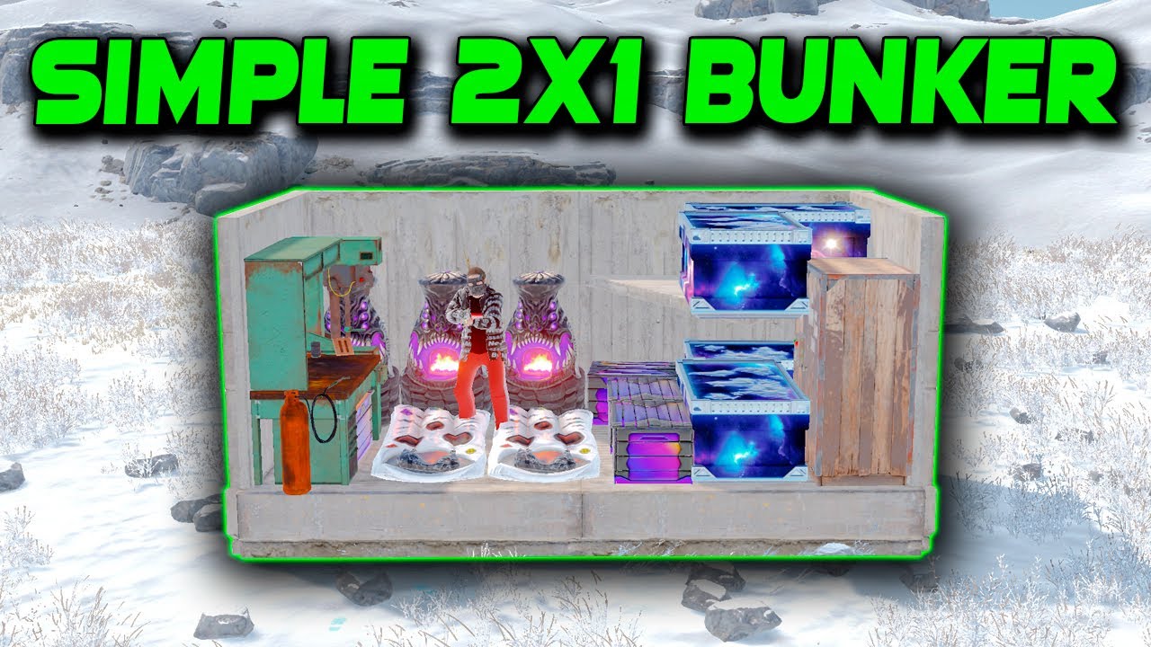 SIMPLE 2X1 BUNKER In Rust For PC And Console 2024 - YouTube