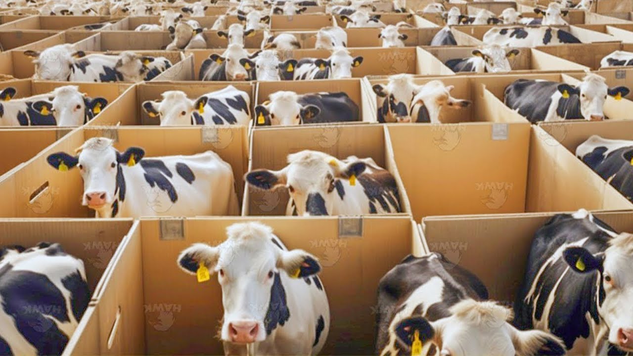 Russian Cow Farm 🐄 How Millions of Cows are Raised in Boxes | Beef ...