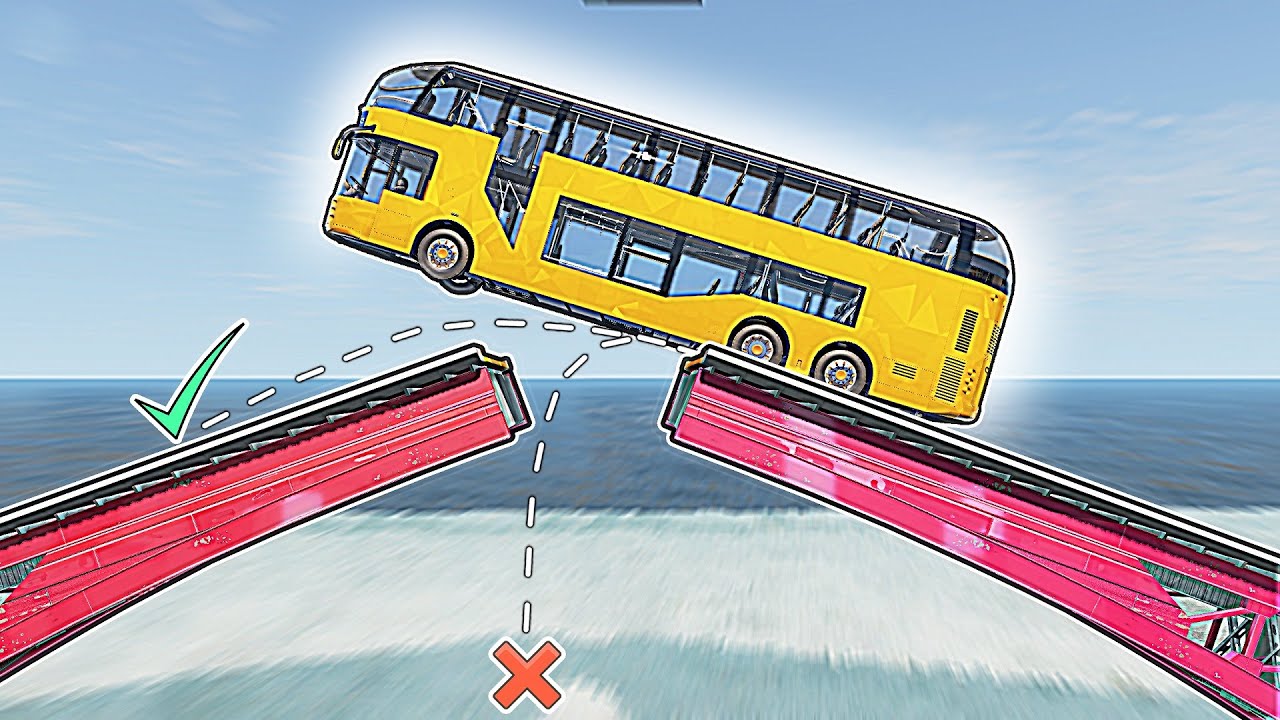 how strong double decker bus in beamNG drive? - YouTube