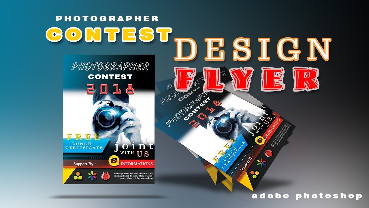 Design Flyer Photographer Contest photoshop Tutorial - YouTube