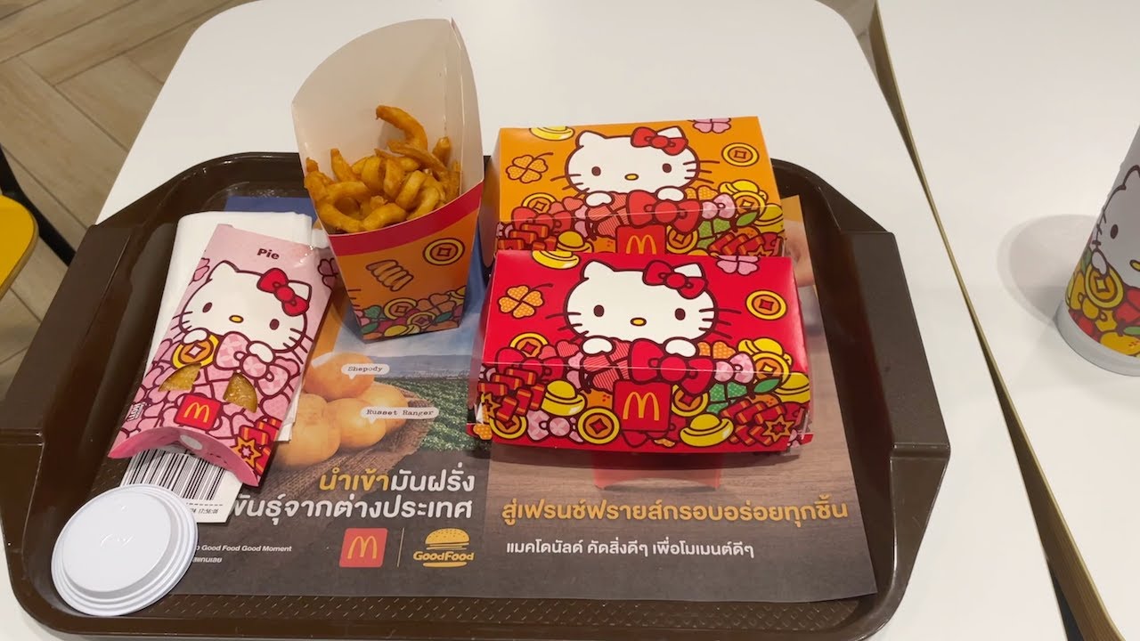 Honest Review of Hello Kitty McDonald's in Thailand - YouTube