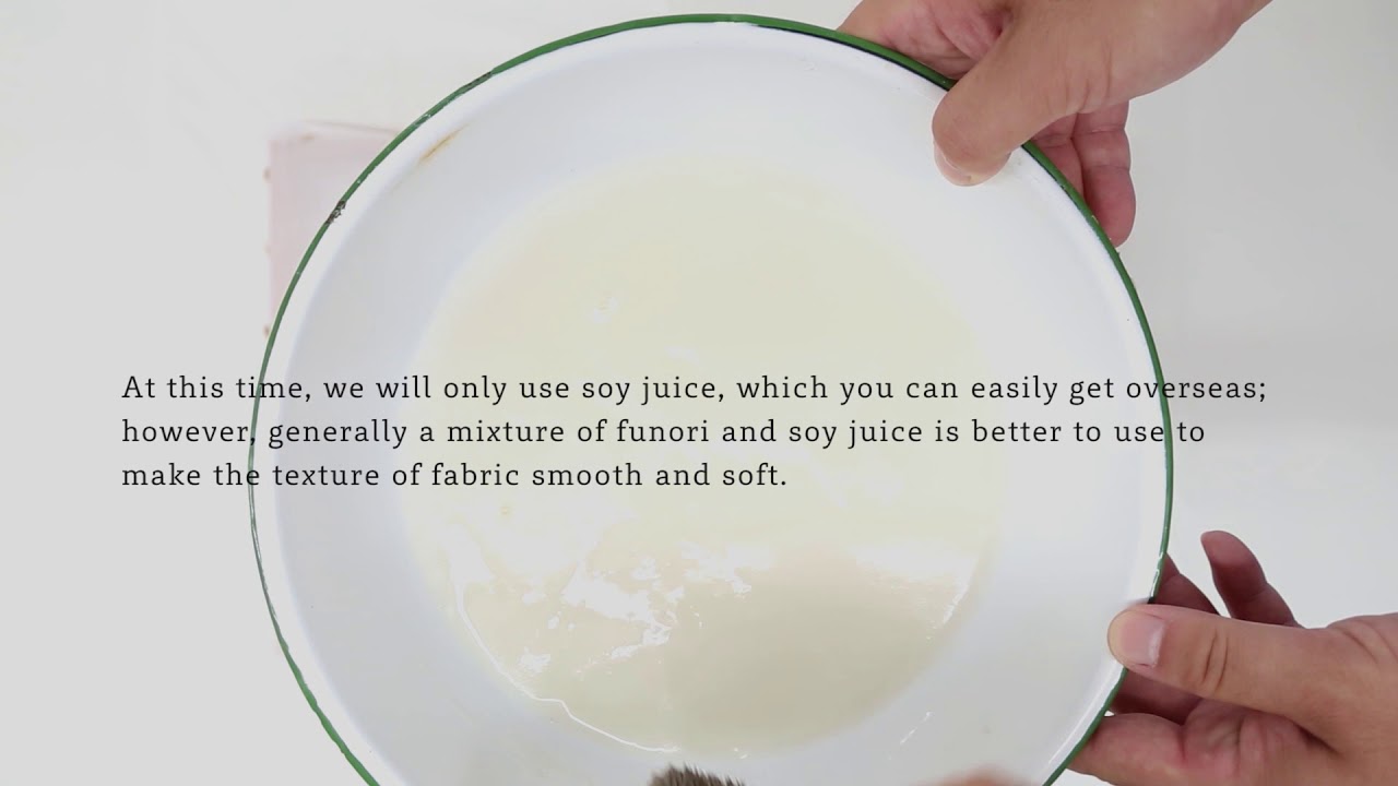 Katazome process.Natural dye for fabric. NO.5 Setting the fabric on the ...