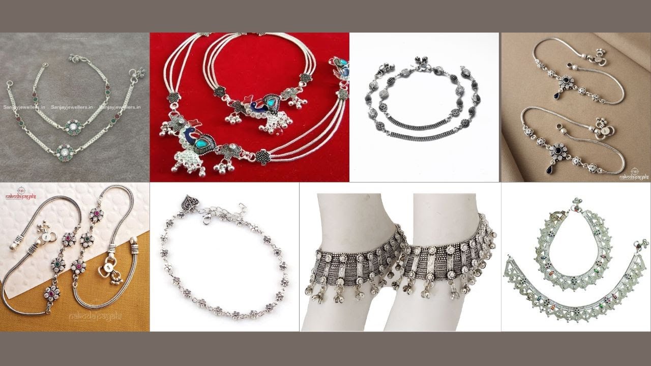 Latest Anklet designs| anklet payal design| anklet design in silver ...