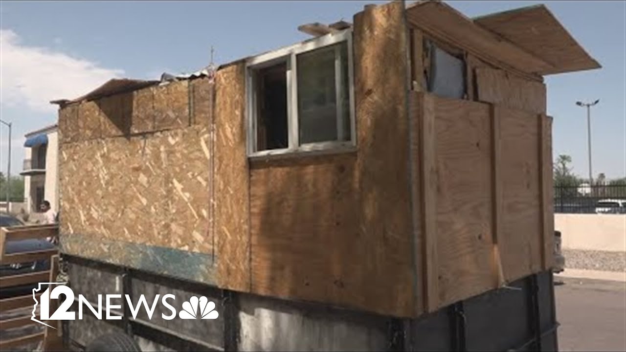 Family builds makeshift shelter while waiting for community services ...