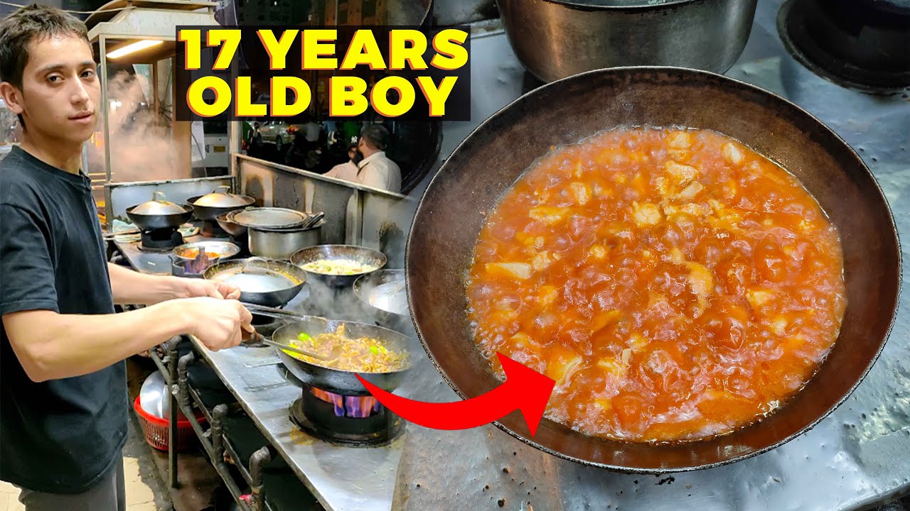 17 YEARS OLD SKILFULL KID MAKING BONELESS CHICKEN KARAHI | KARACHI ...