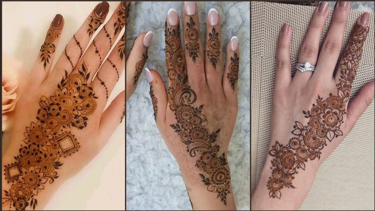 Beautiful new simple bale mehandi designs for back hand ||attrective ...