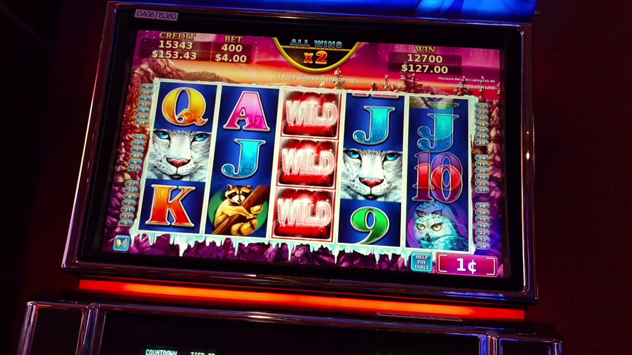 Big win Konami snow stars $4 max bet slot machine - YouTube
