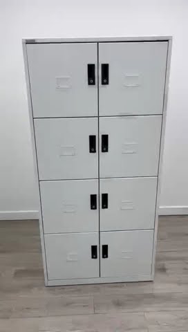 Used Triumph 8-Compartment Lockers, White Metal, Lockable, H1680mm (For ...