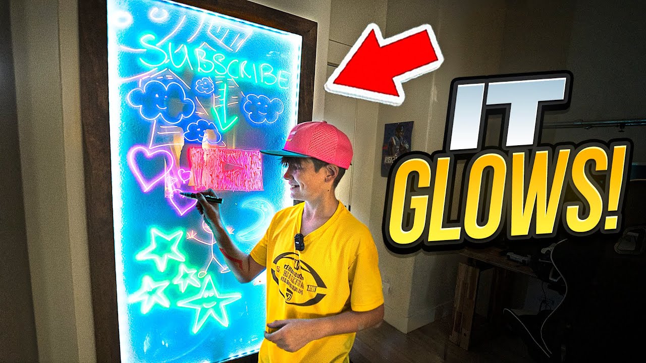 Building A Massive Illuminated Whiteboard! With My Son - YouTube