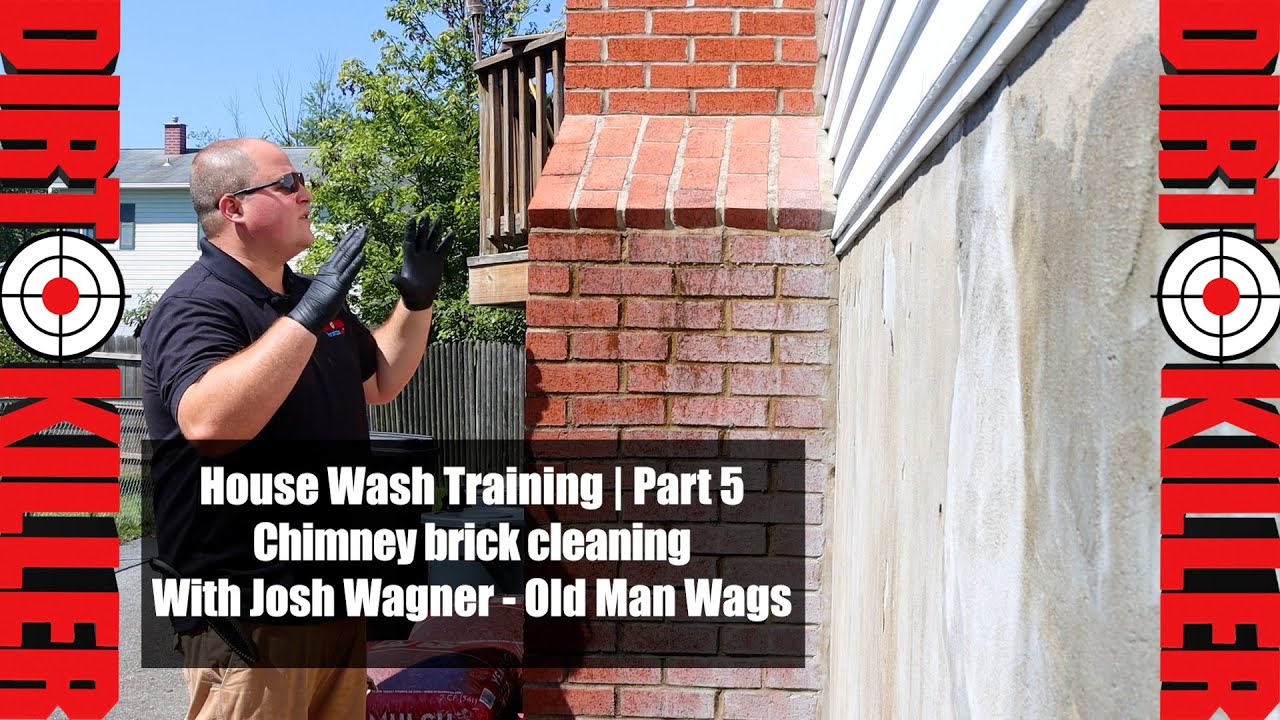 How to pressure wash a house | Part 5 | Chimney pressure washing ...