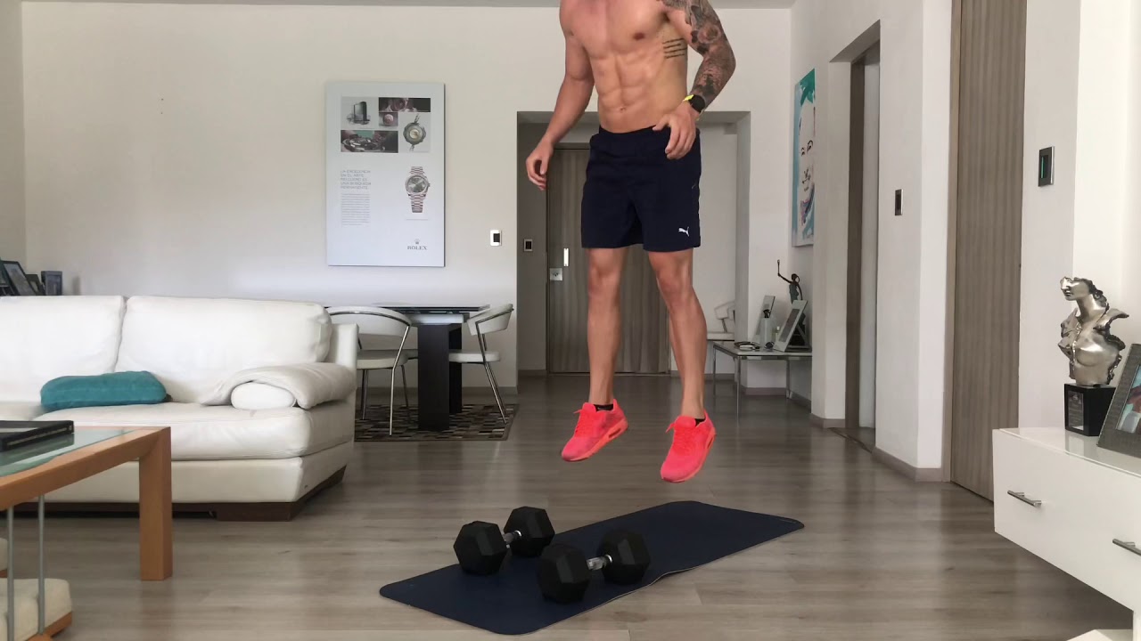 Burpee to renegade row - YouTube