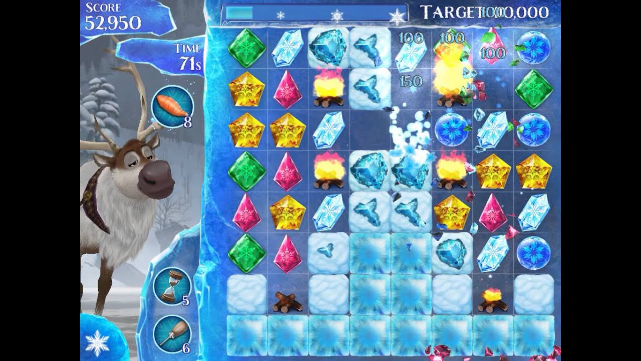 Frozen Free Fall Level 235 Live Action Play Walkthrough - YouTube