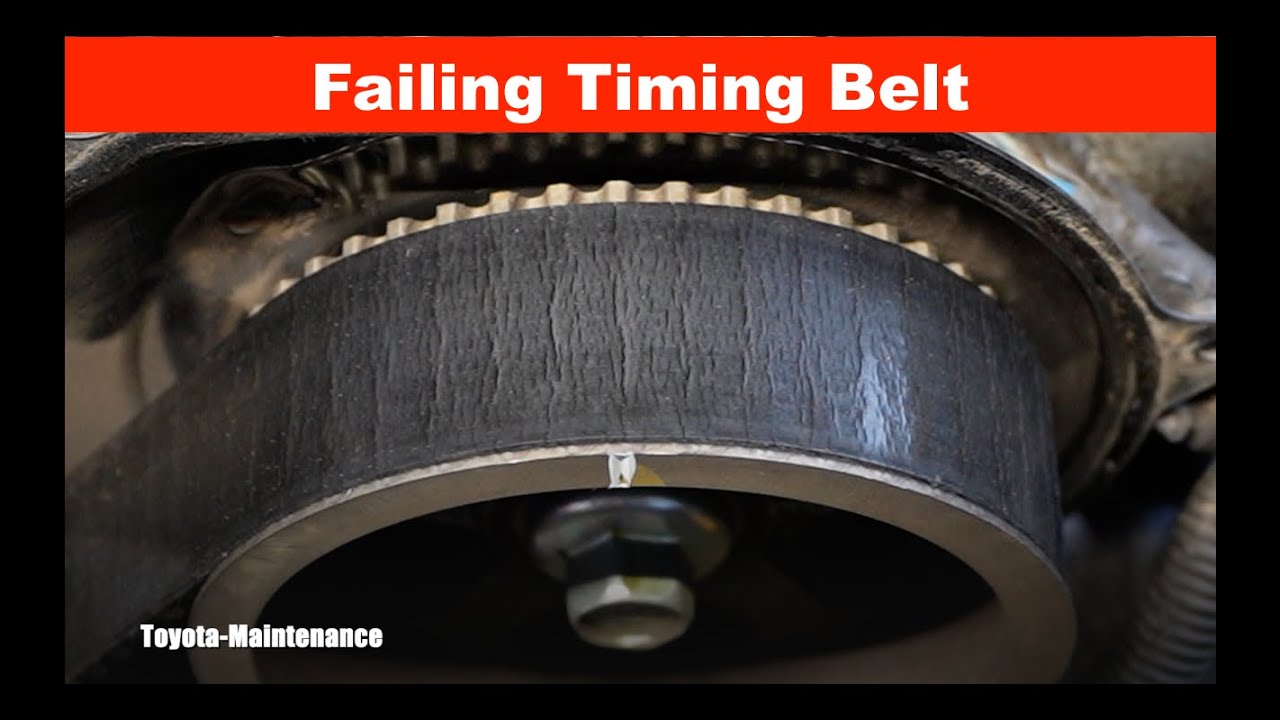 Bad Aged Failing Timing Belt, 4Runner w 271,000 miles - YouTube
