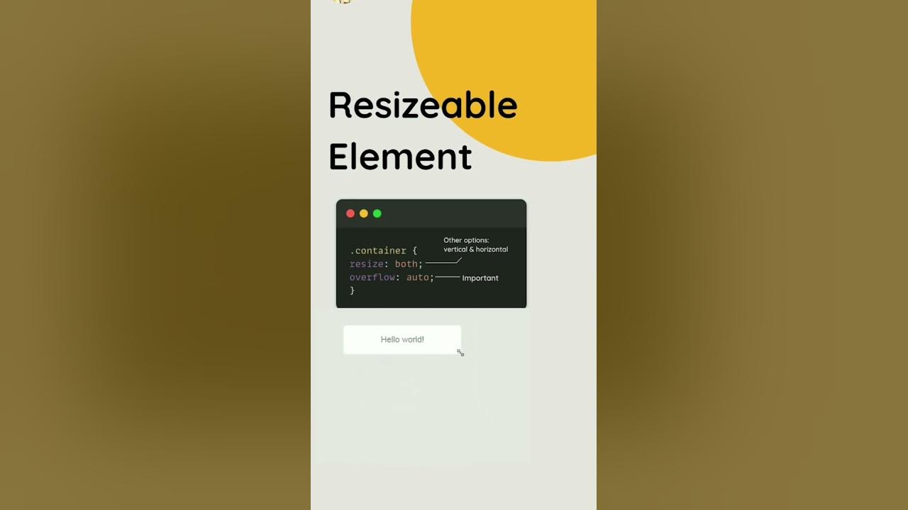 Resizeable Element Html5 Css3 Programminglife Htmlcss Programmingproblems Coderbyte