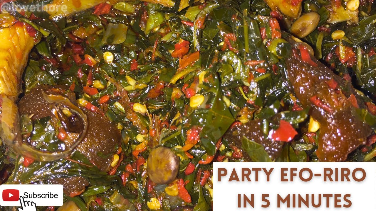 How to cook Party Efo-Riro | Nigerian Vegetable soup - YouTube