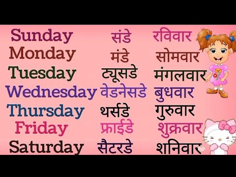 Sunday Monday / Days Name / Daysof the Week / Sunday Monday KiSpelling ...