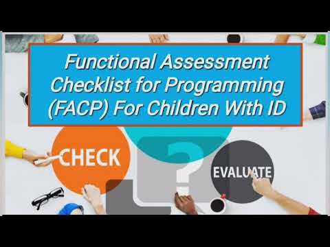 FACP #functional Assessment Checklist for Programming #ded #med #bed # ...