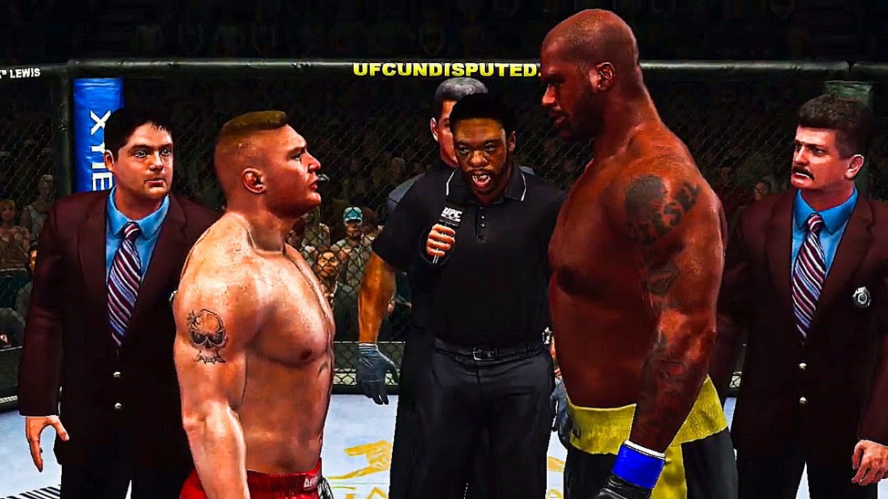 Brock Lesnar vs Shaquille O'Neal FULL FIGHT - UFC Undisputed 2010 AI ...