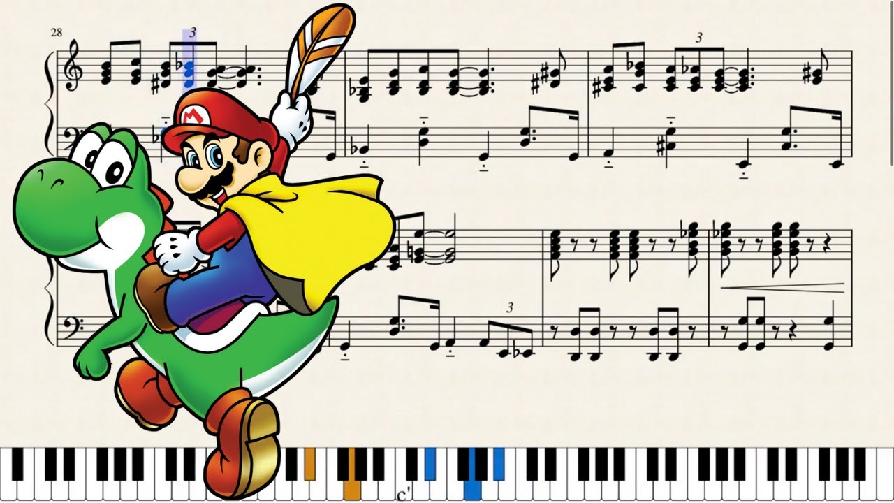 Ending Theme - Super Mario World (Score Video) - YouTube