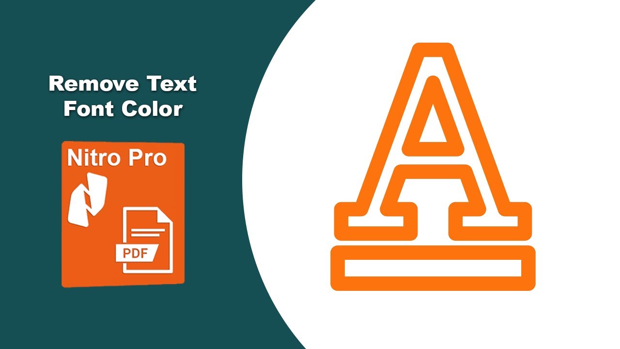 How to Make PDF Text Black and Remove Other Colors in Nitro Pro PDF Editor - YouTube