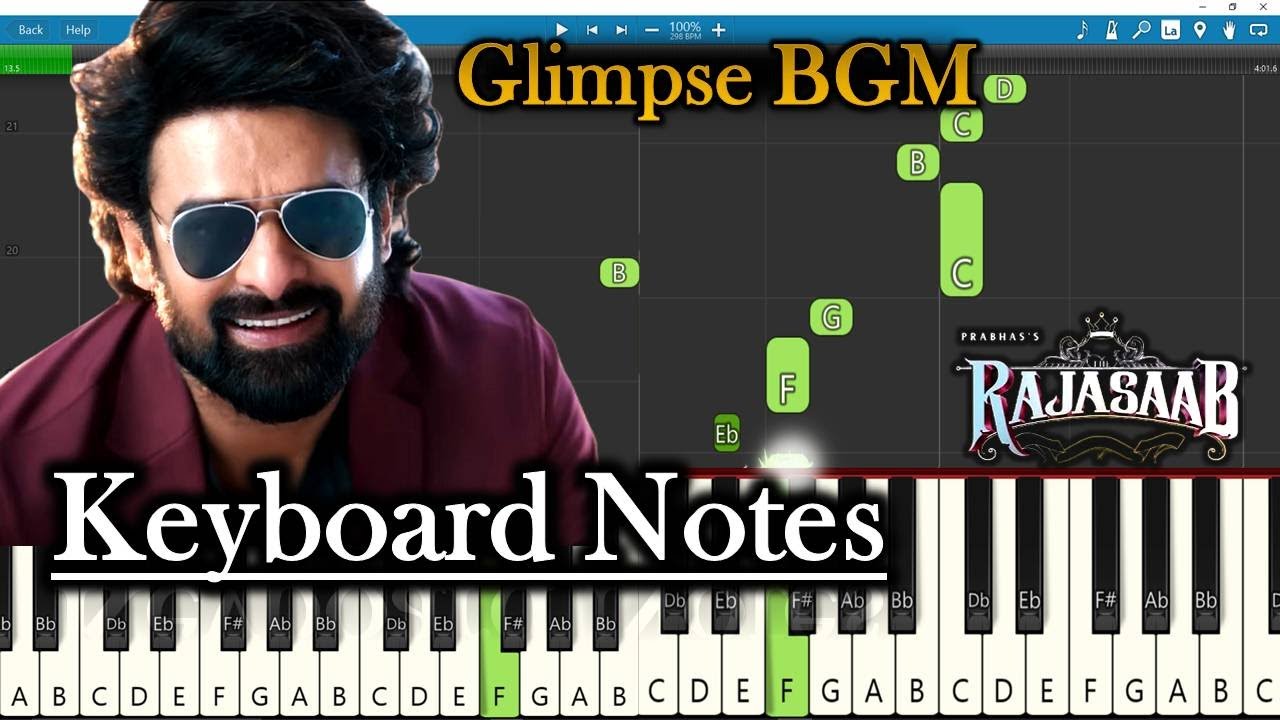 The RajaSaab Glimpse BGM Keyboard Notes 🎹 | Thaman S | Prabhas | The ...