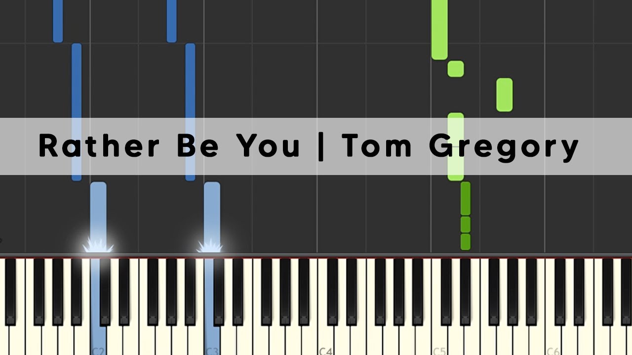 Tom Gregory - Rather Be You | Piano Tutorial Easy - YouTube