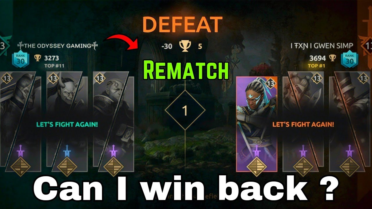 Will the REMATCH option save me ? 🤧Rematch against the TOP#1 Asian ...