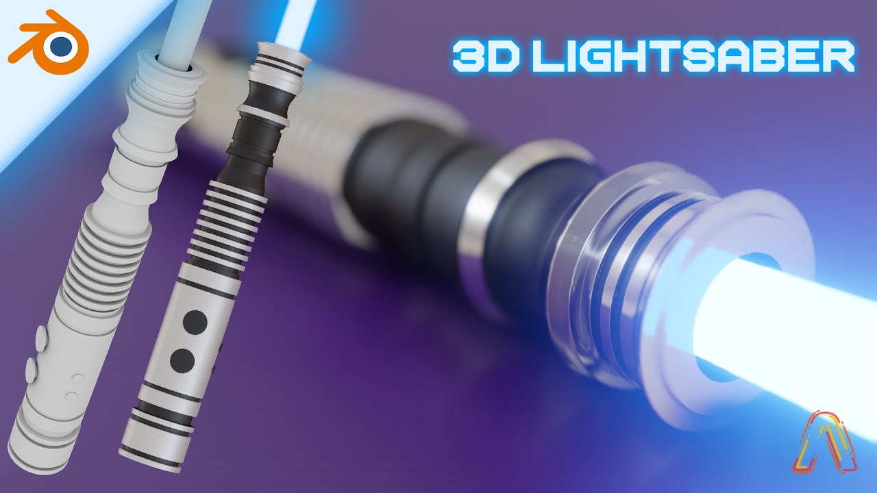 How to make a 3D LIGHTSABER in Blender - YouTube