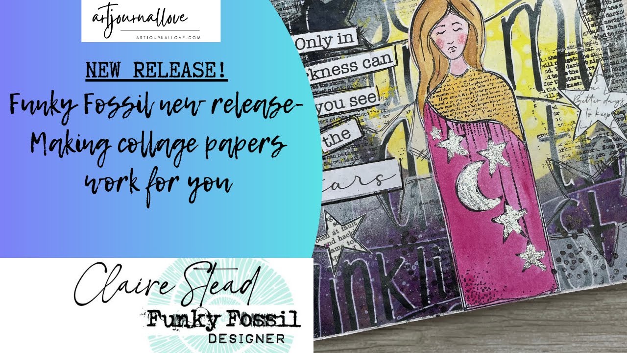 Funky Fossil new release- Making collage papers work for you - YouTube