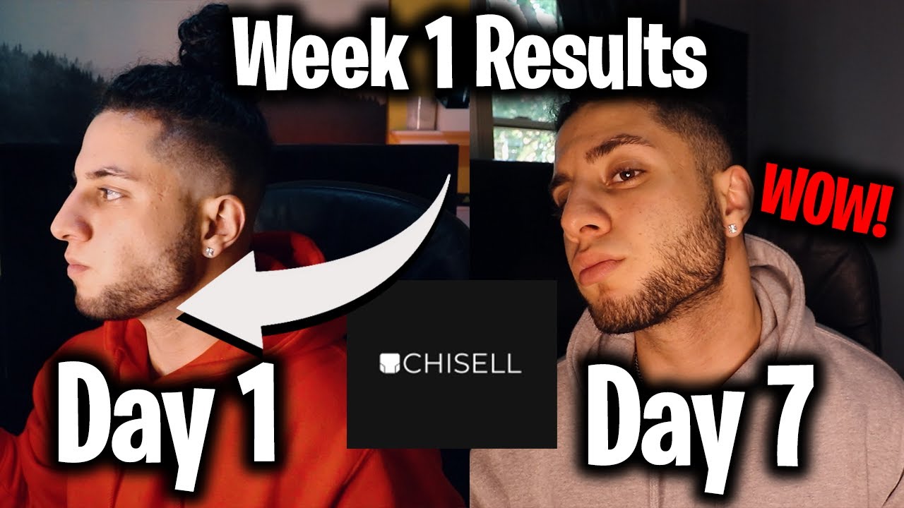 USING CHISELL FOR 1 WEEK! *BEFORE & AFTER JAWLINE FOOTAGE INCLUDED ...