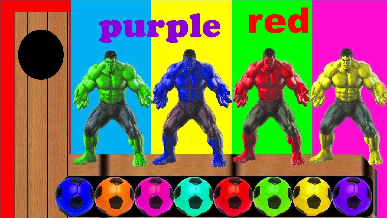 Learning Colors with hulk | colored hulk with colored balls | kids ...