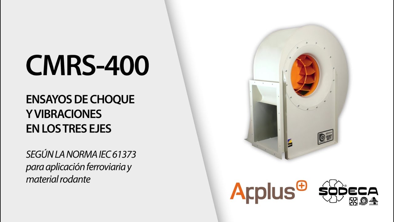 Ensayos del equipo CMRS-400 para aplicación ferroviaria y material ...