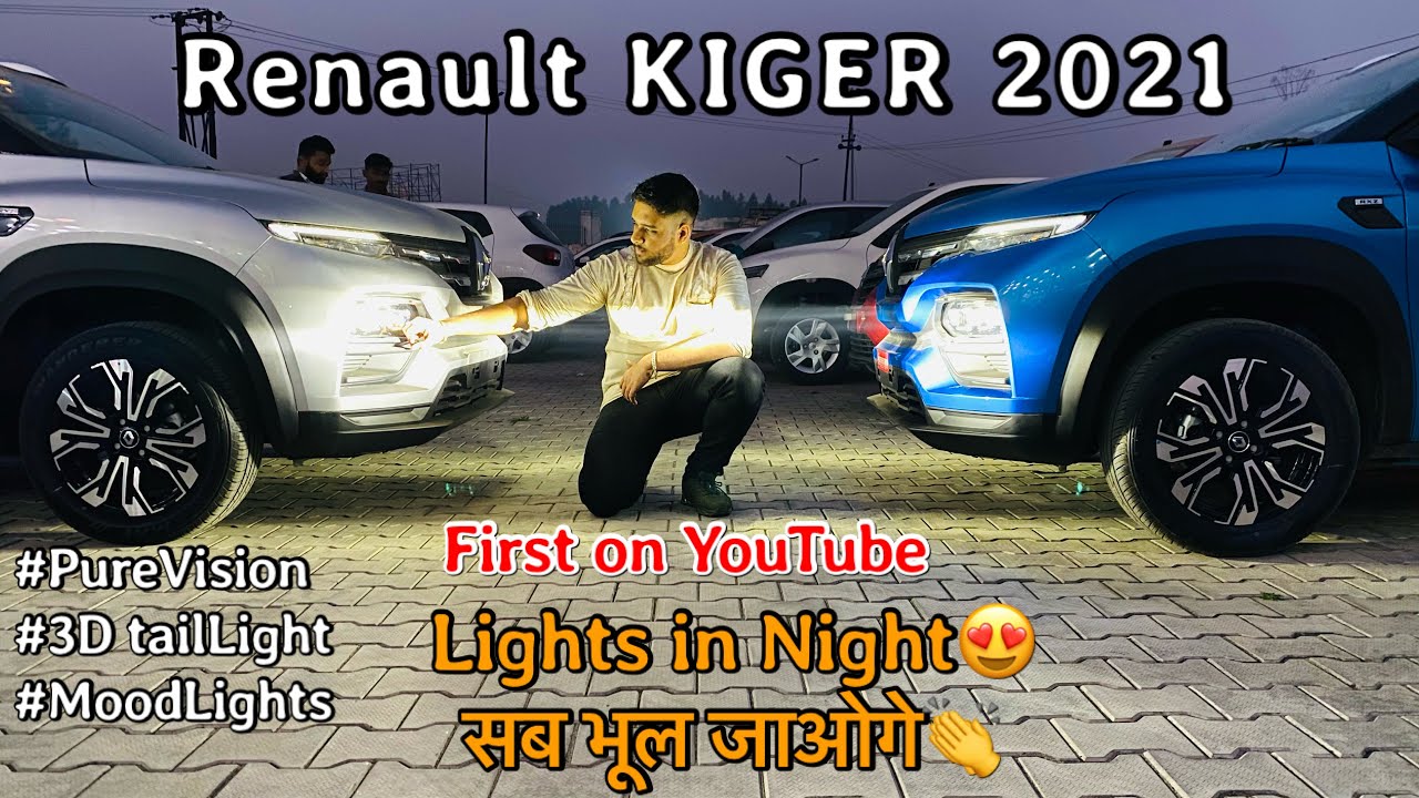 Renault Kiger RXZ all Lights in Night😱: 1st on YouTube | Led headlamps ...