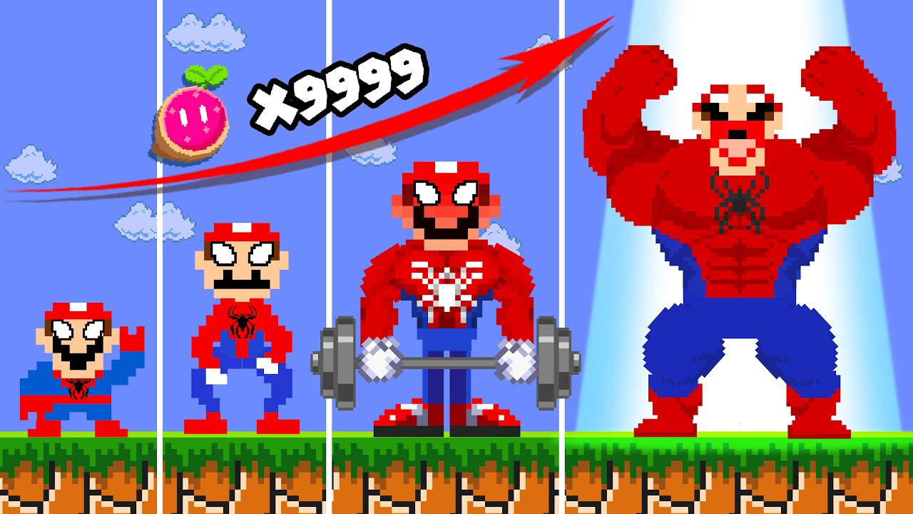 Super Mario Bros. But Wonder Rainbow Seed Make Mario Spider Stronger ...