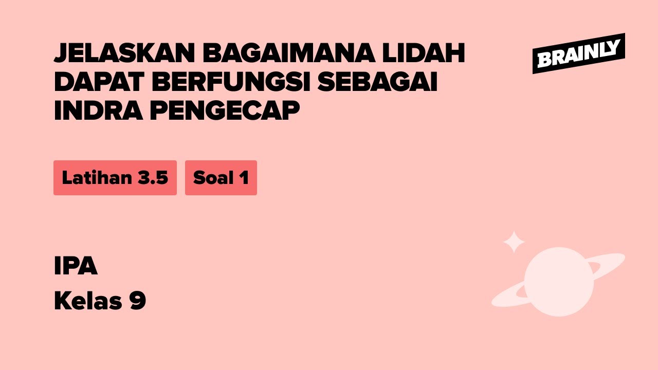 Penjelasan fungsi lidah sebagai indera pengecap | Belajar IPA SMP/MTs ...