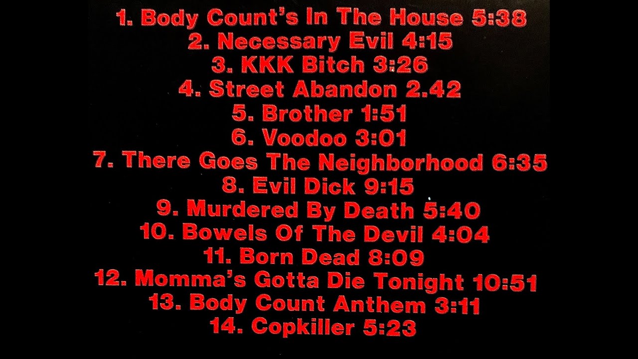 Body Count - Live 1993 (Audio Only) - YouTube