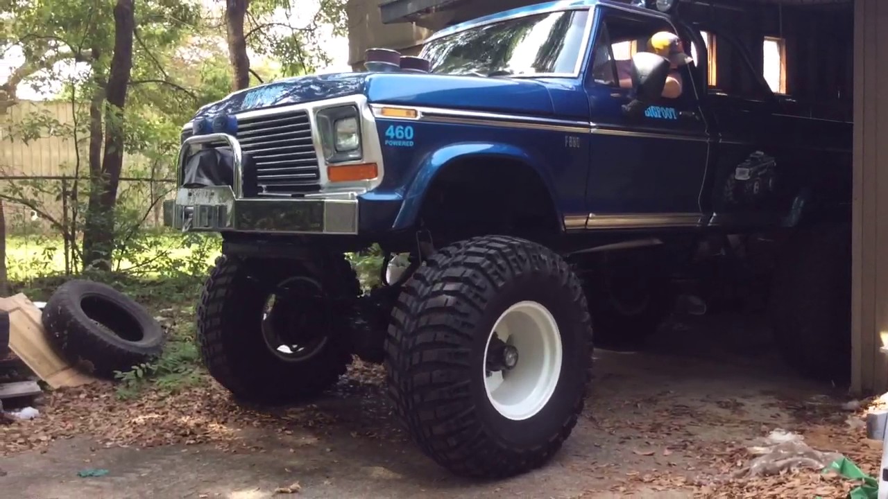 Bigfoot 1 monster truck replica clone 1977 Ford Highboy F-250 - YouTube