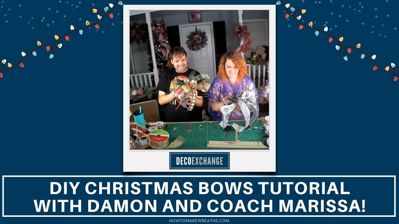 DIY Christmas Bows Tutorial with Damon and Coach Marissa! | Bow Ideas ...