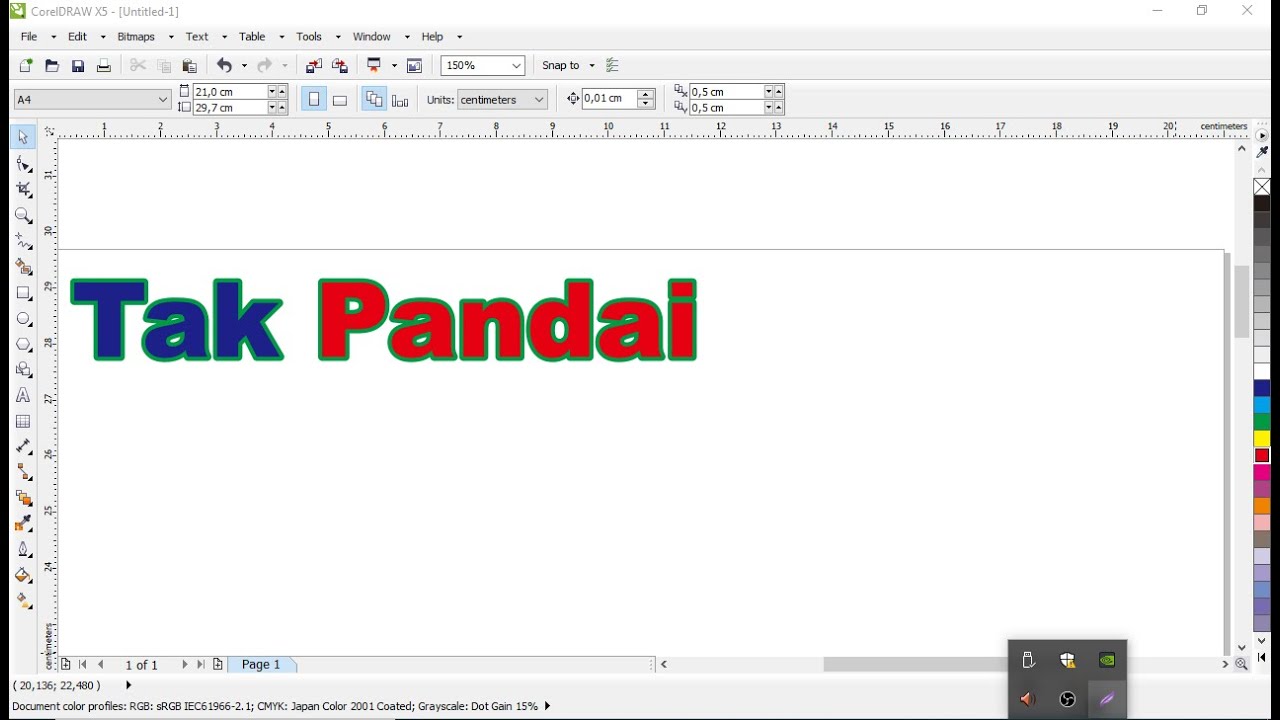 membuat Outline di corel draw x5 create art Outline corel draw x5 - YouTube