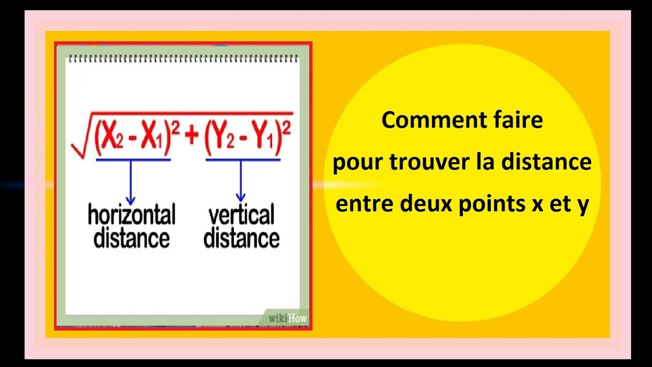 La distance entre deux points d'un repère orthonormé (x - y) - YouTube