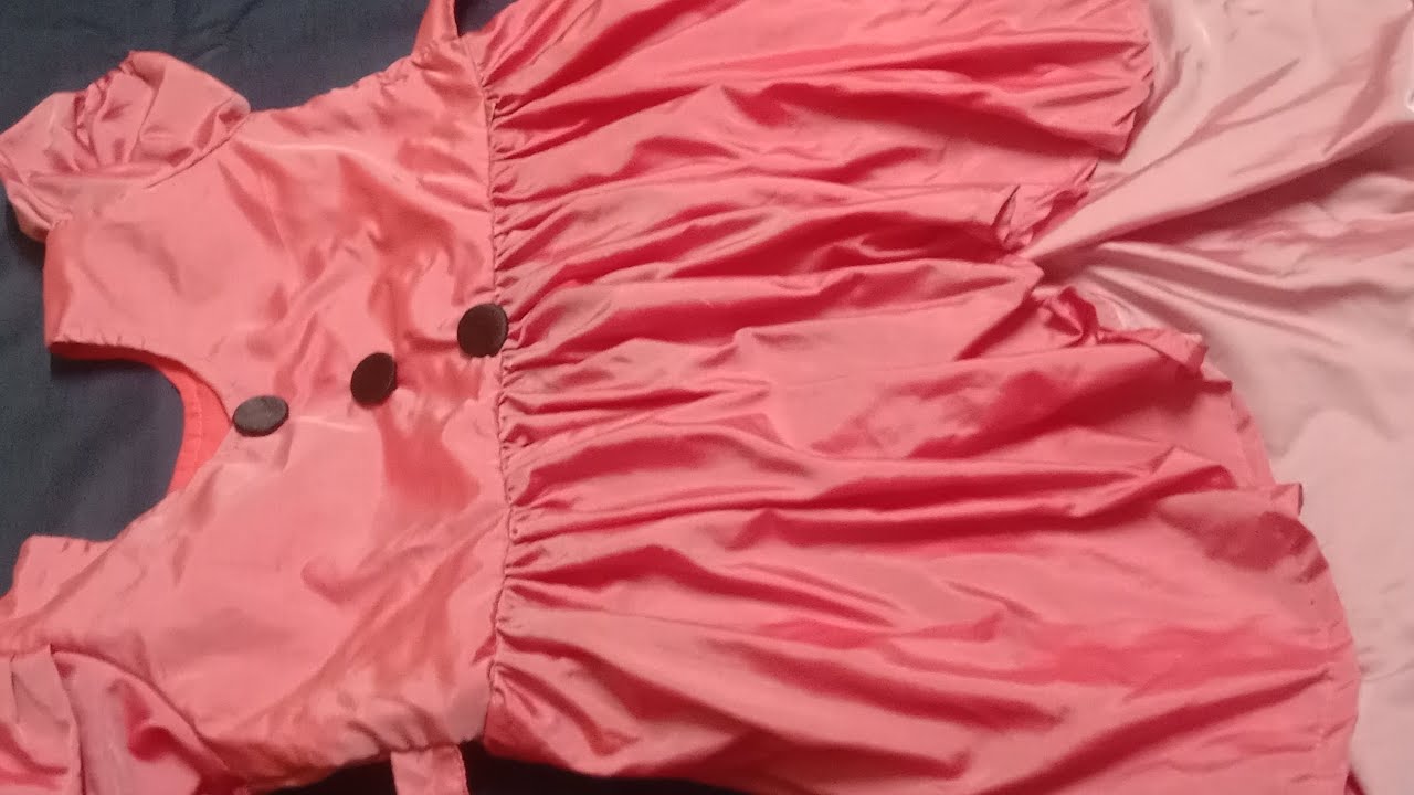 Easy high low fit and flare frock cutting princess gown - YouTube
