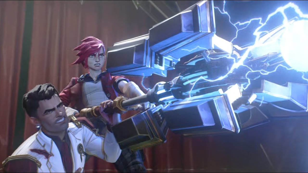 Vi & Jayce VS Renni & Shimmer Mecha - Arcane Season 2 Fight Scene - YouTube