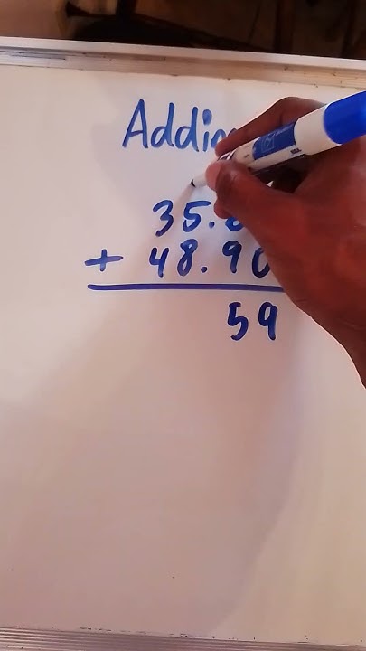 Adding Decimals Part 1 - YouTube