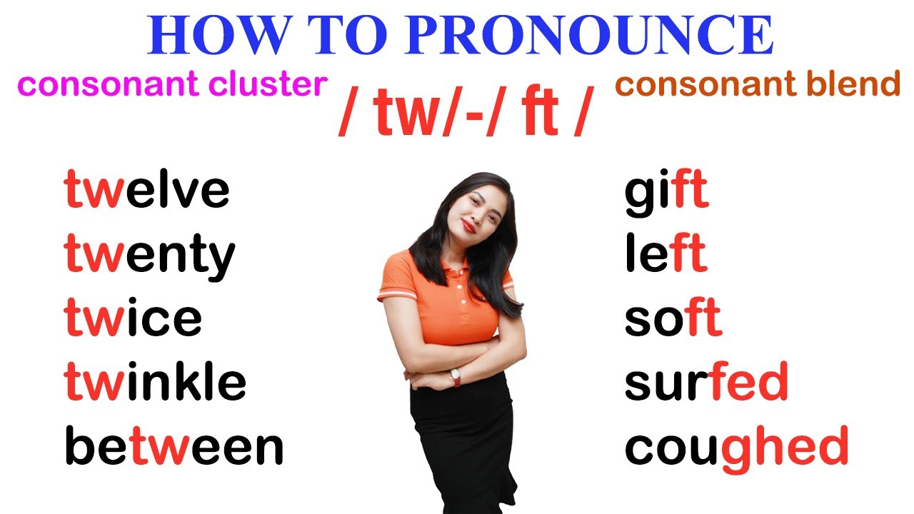 How to pronounce tw and ft sounds in English | consonant cluster ...