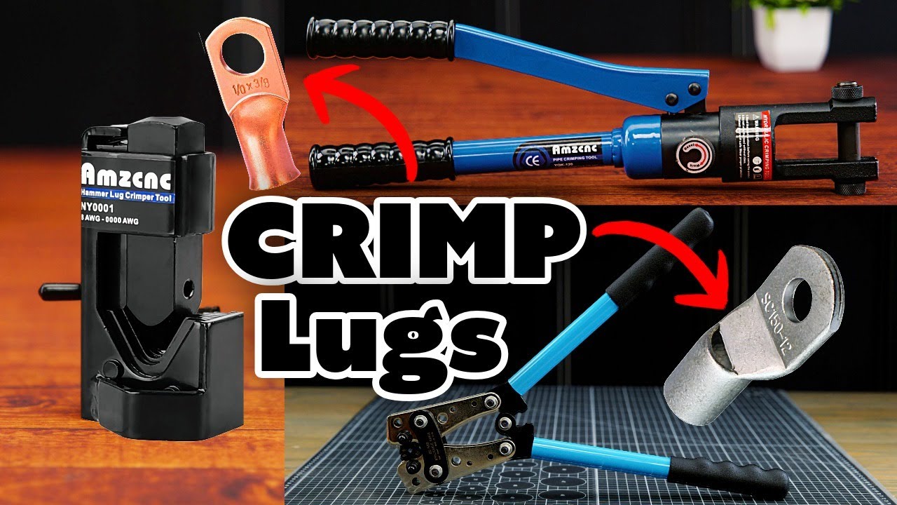 How To Crimp Cable Lugs Easy Simple - YouTube