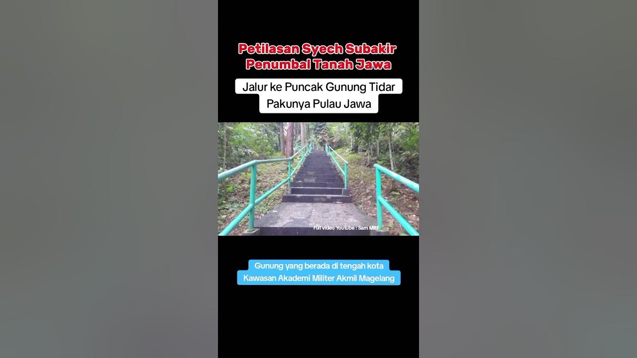 Jalur Wisata Religi Gunung Kebun raya Gunung Tidar paku tanah jawa Syech Subakir Akmil Magelang ...