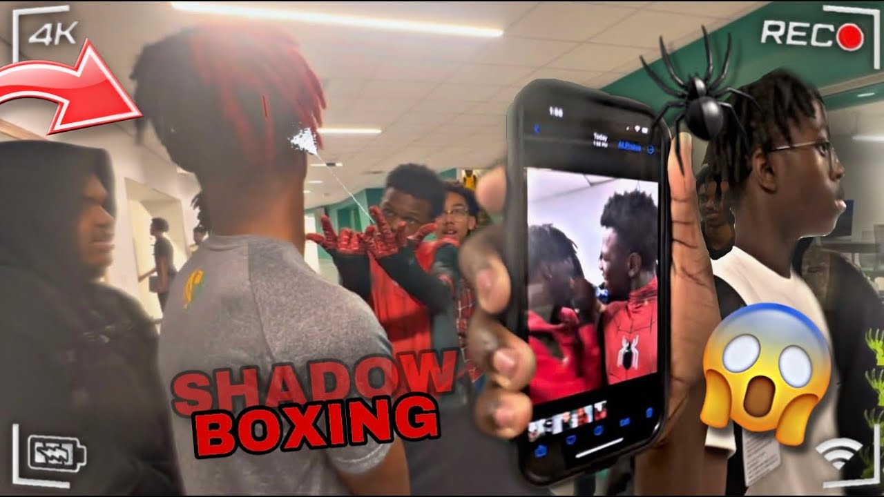 Shadow Boxing At School🤣 *CRAZY COMBOS* Across The Spider-Verse - YouTube