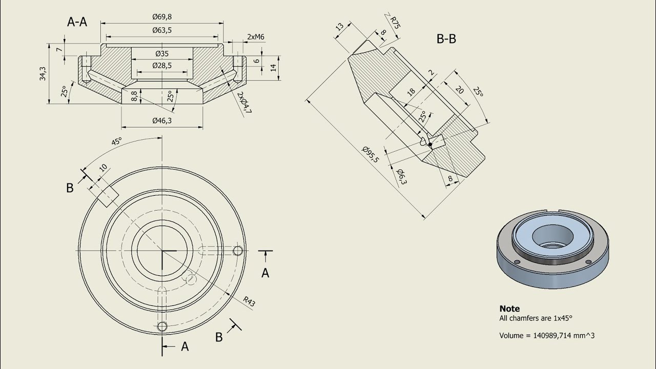 Tutorial Inventor - 530 SHOCK ABSORBER HEAD - YouTube