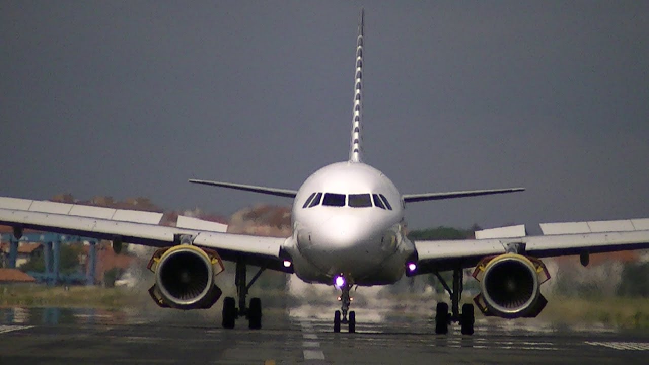 Airbus A319 EC-JXV Vueling. Landing,Take-off Full-HD. - YouTube