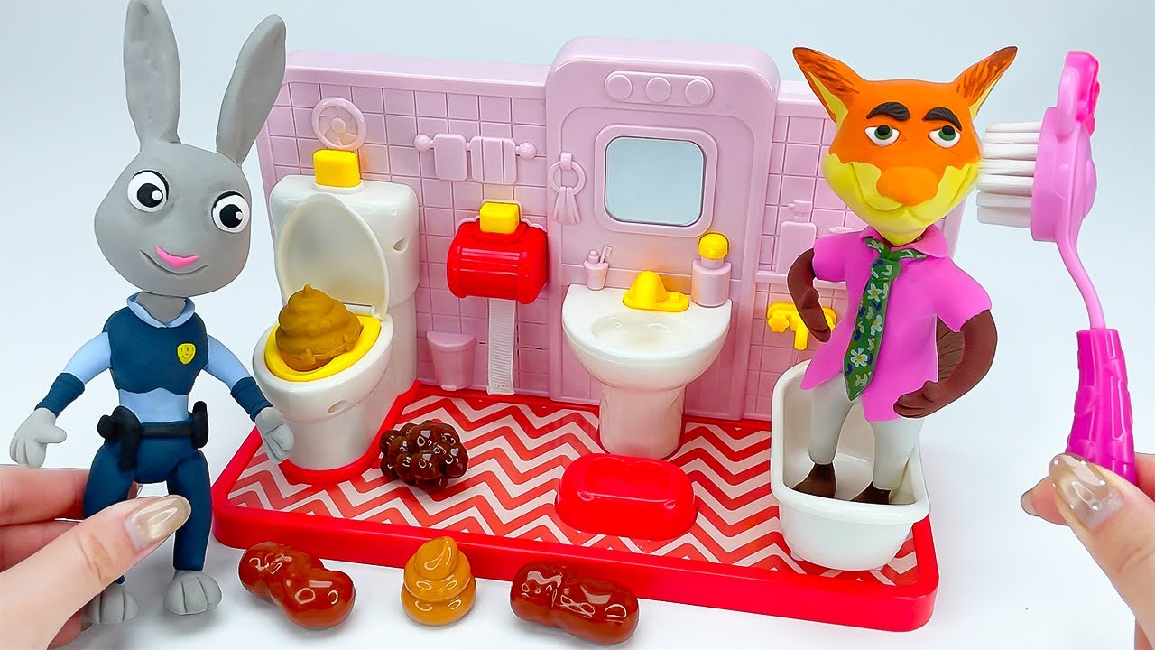 🦊🐰Judy & Nick Potty Training Fidget Toy 💩🚽New Zootopia 2 Satisfying ...